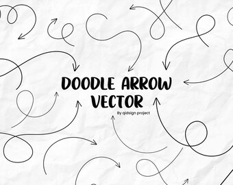 Doodle Arrows Clipart - Etsy