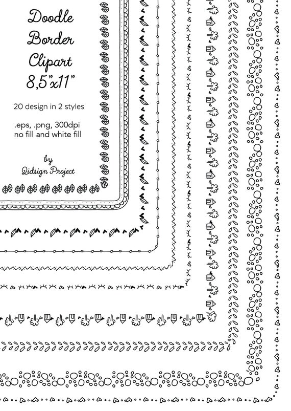 Black And White Doodle Frames