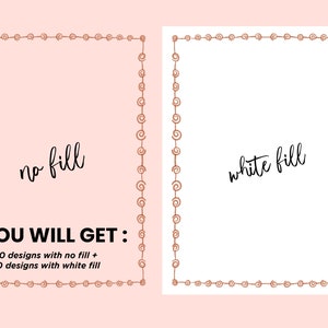 20 Doodle Watercolor Border, Decorative Elements, Page Border Journal ...