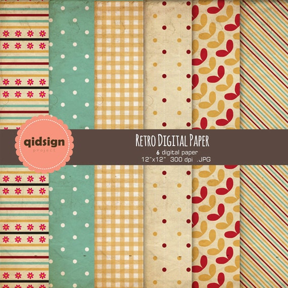Digital Paper for Scrapbook Paper, Photography Background Personal and ...