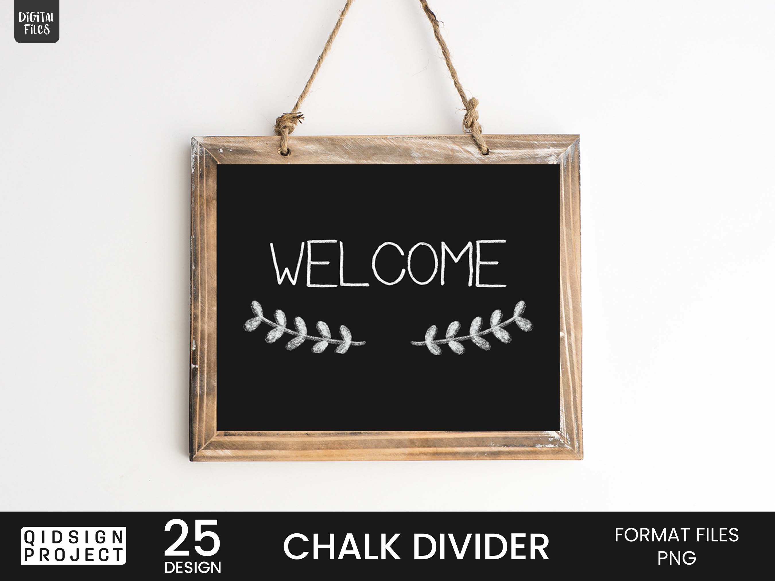 25 Chalk Divider, Hand Drawn Chalk Doodle Text Divider, Chalkboard Text ...