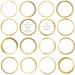 Gold Frames Clipart, Gold Circle Borders Clipart Gold Round Border Gold ...