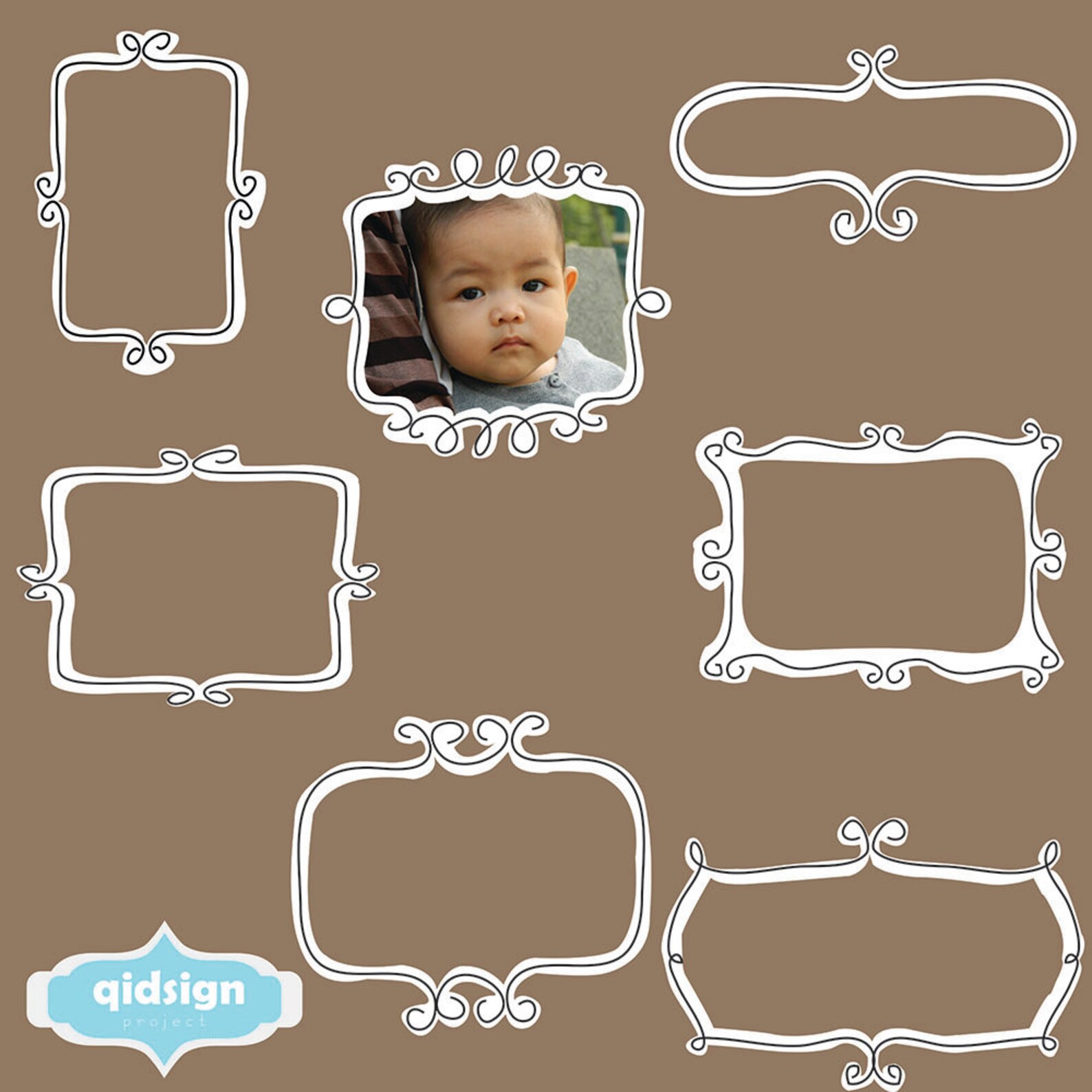 Doodle Frames Clipart, Digital Frames, Label Clipart, Educational ...