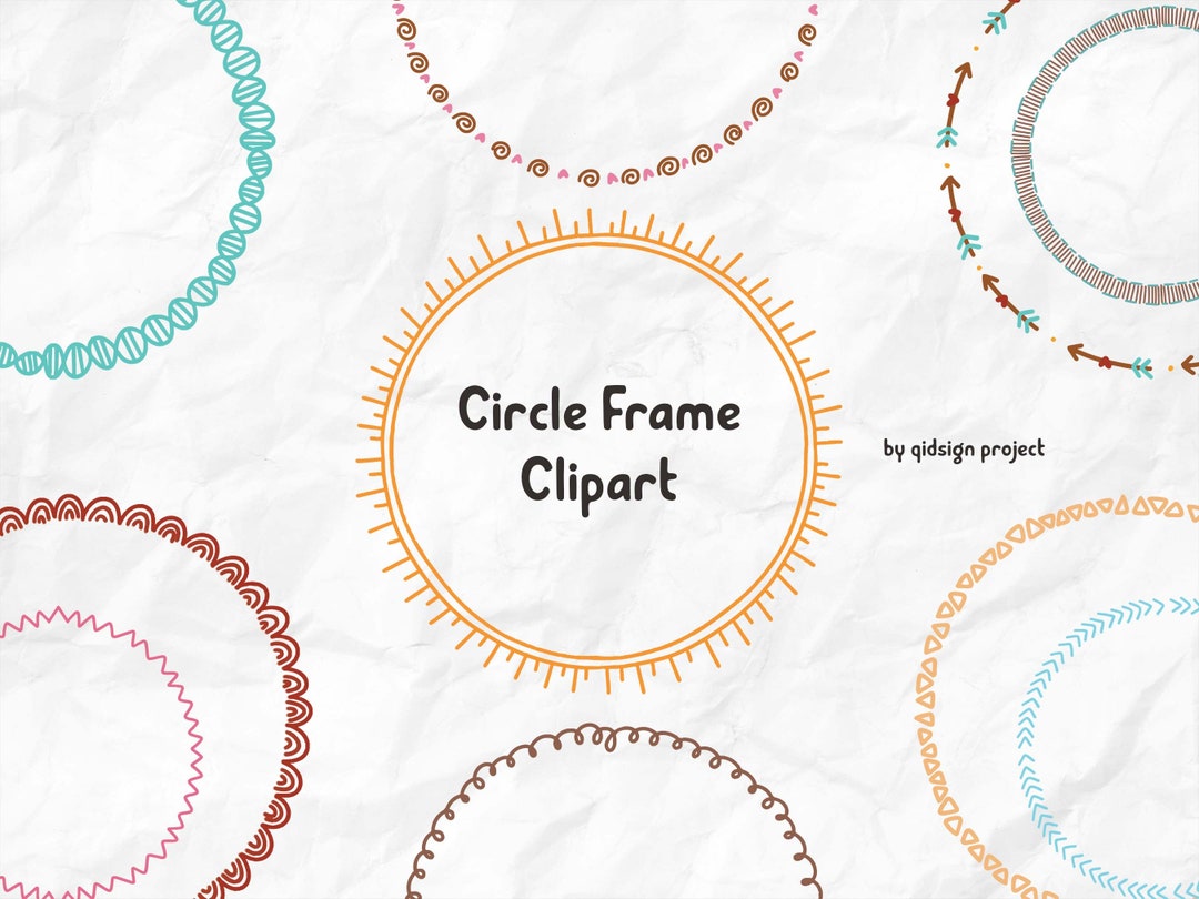 10 Circle Frame Clipart, Monogram Frames, Clipart Circles, Digital Clip ...