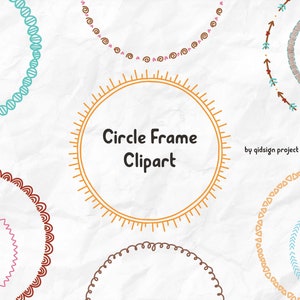 10 Circle Frame Clipart, Monogram Frames, Clipart Circles, Digital Clip ...