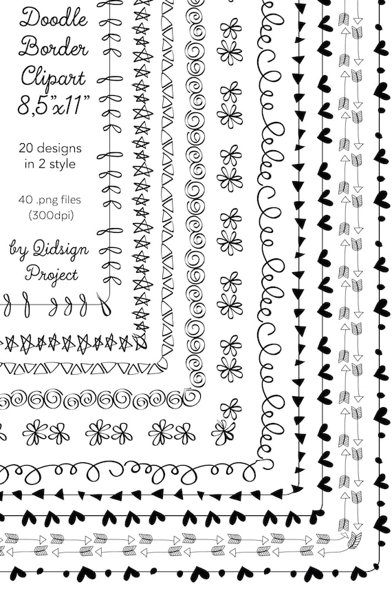 Zoo Animal Boarder Clipart Black And White Collection