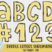 252 Stripes Alphabet Clipart Scrapbook Alphabet Digital Alphabet ABC ...