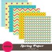 Floral Dots and Chevron Digital Paper Pack Great for - Etsy