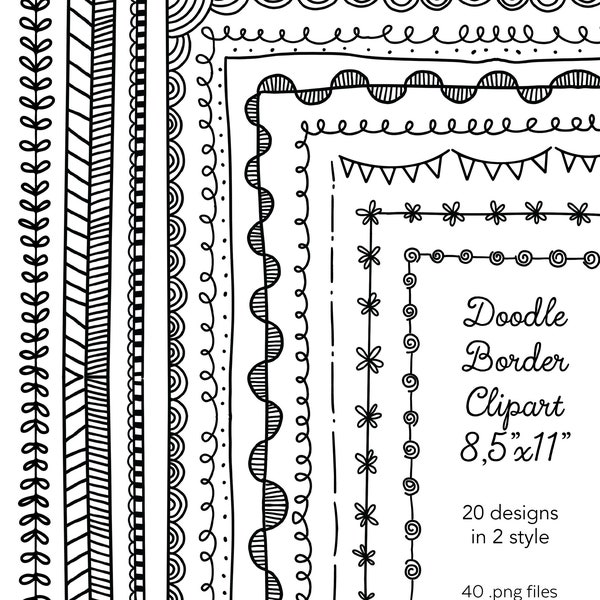 Doodle Border - Etsy