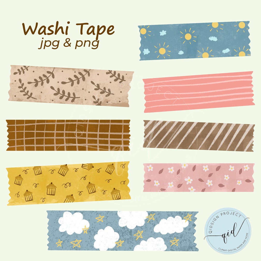 Washi Tape Clipart, Masking Tape Clipart, Digital Washi Tape for ...