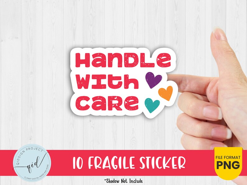 Fragile Sticker Png Packaging Sticker for Small Business Png - Etsy