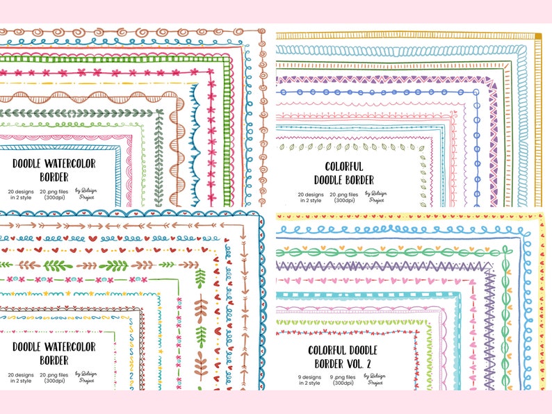 90 Paquete de marcos y bordes digitales de imágenes prediseñadas ...