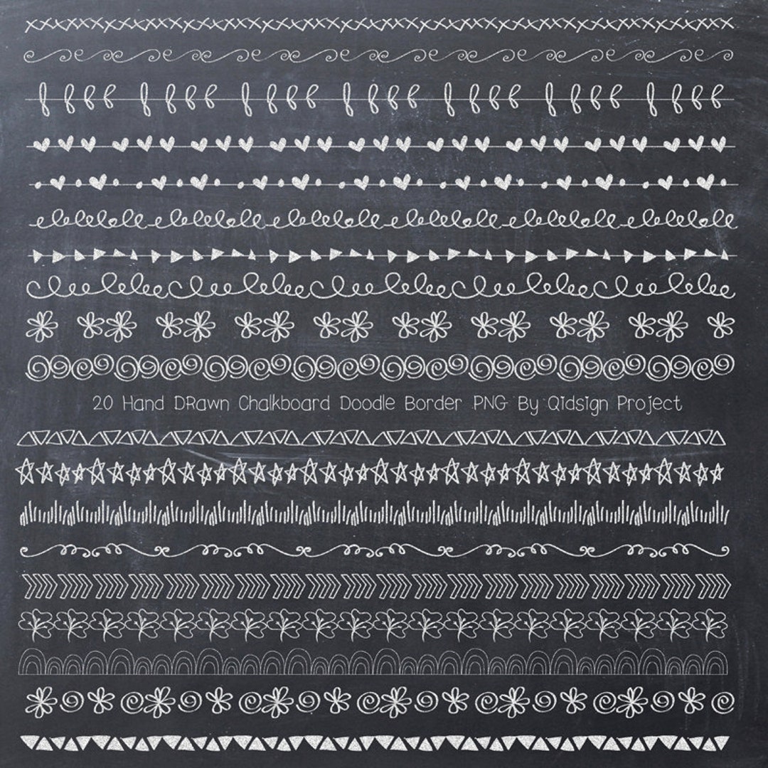 Chalkboard Doodle Border, Chalkboard Frames Making, Birthday Photoprops ...