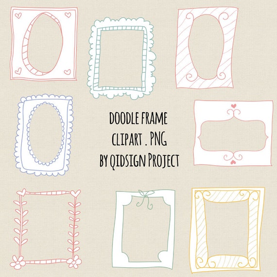Doodle frame clipart hand drawn frame doodle border for ...