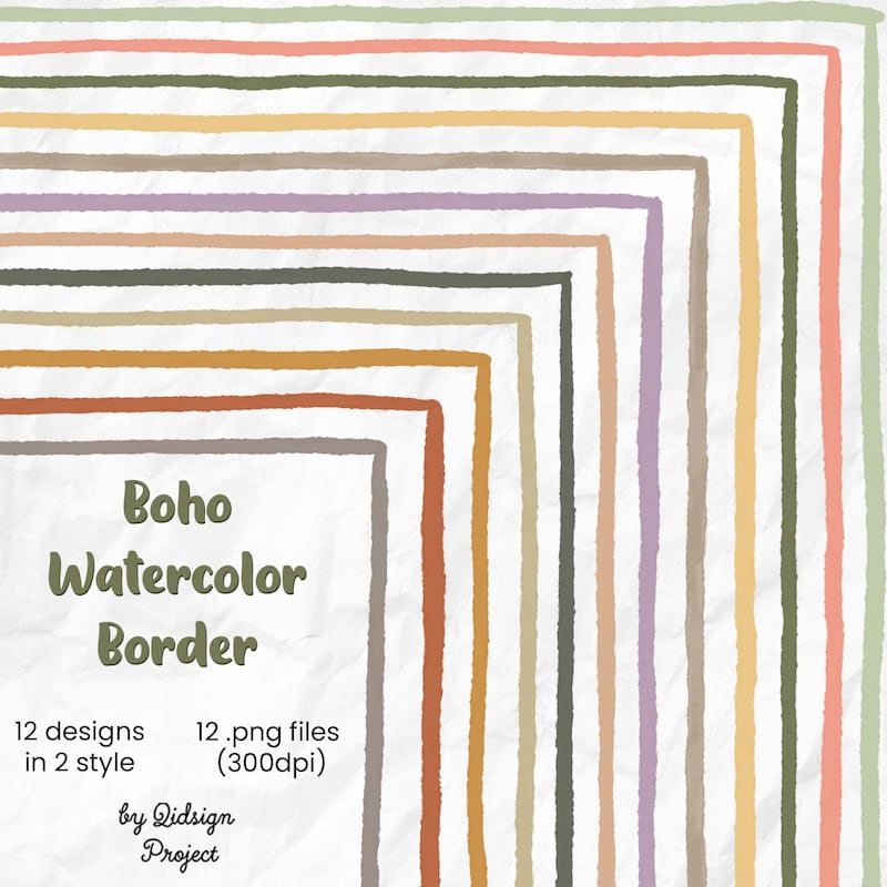 Boho Neutral Frame Svg - Etsy