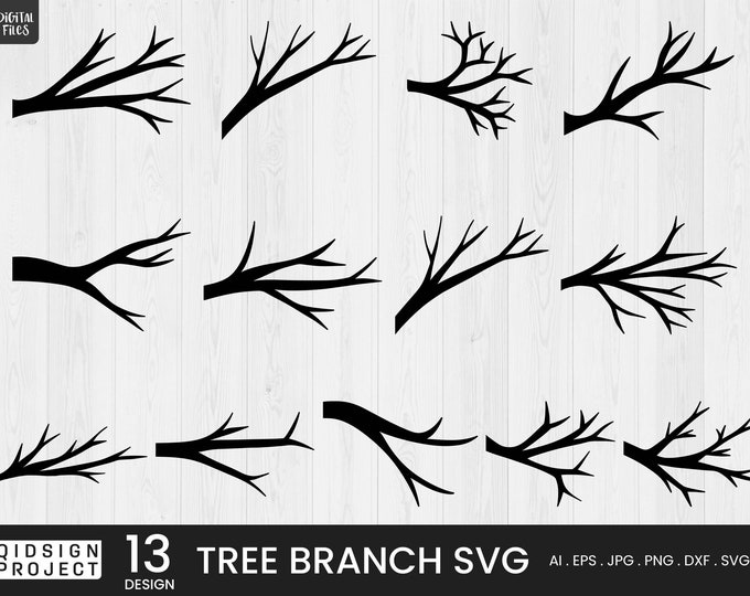 Tree Branch Svg Bundle, Tree Limb Svg, Tree Twig Svg, Branch Clipart ...