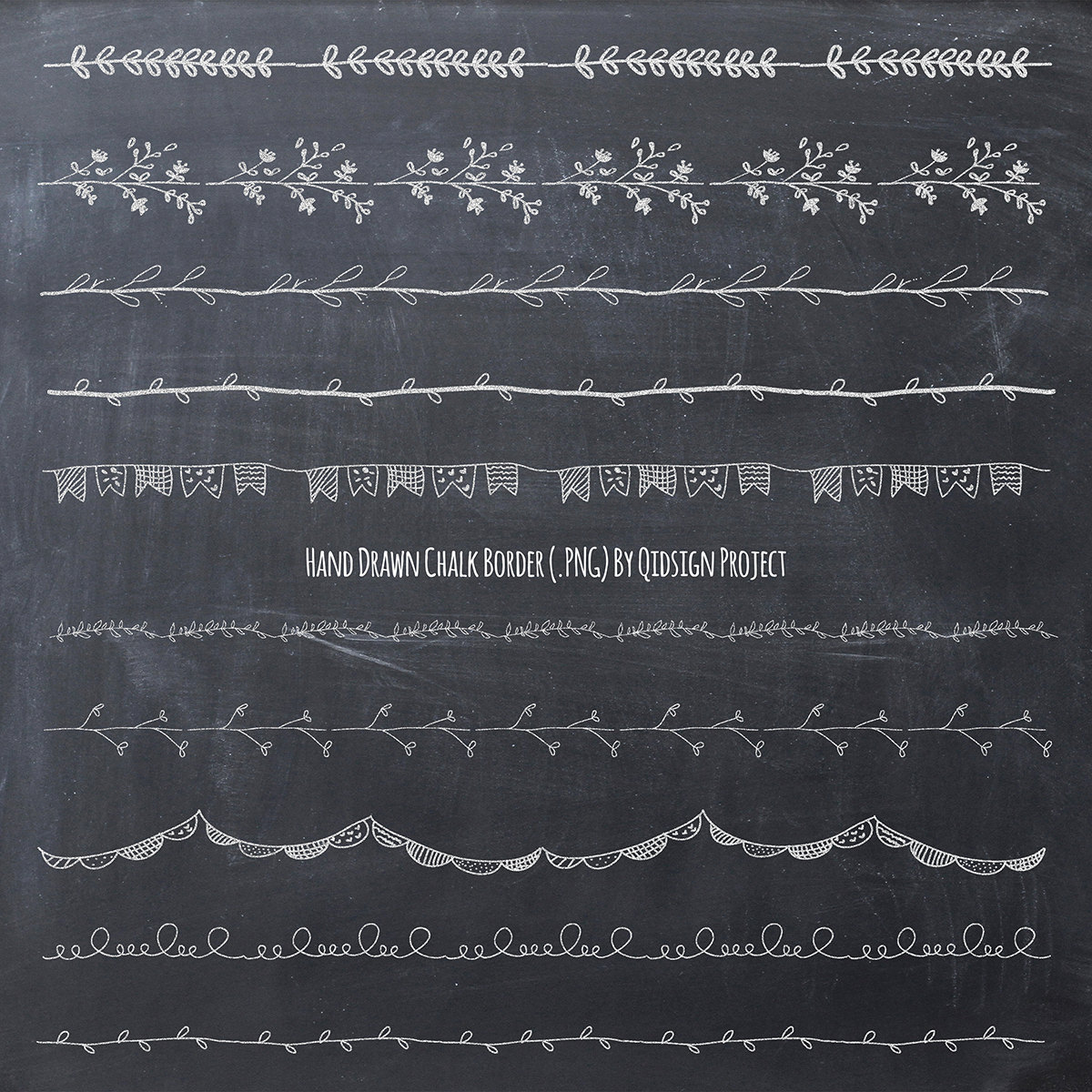 Chalkboard Doodle Border Chalkboard Border Scrapbook Embellish ...