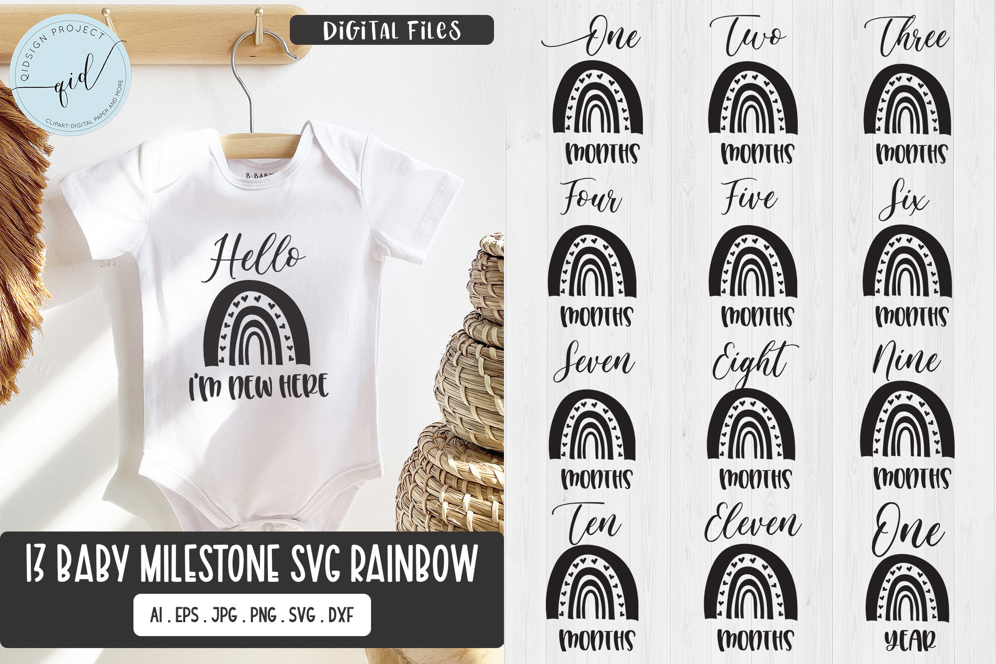 12 Monthly and Hello Greeting SVG Hello World Svg Baby - Etsy