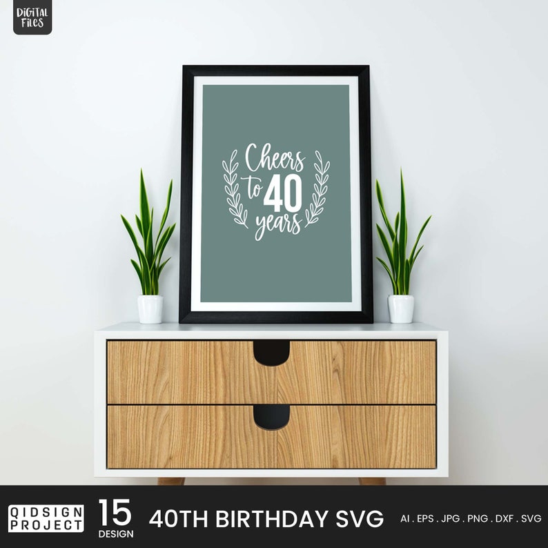 40th Birthday Svg Bundle, Forty Svg, Birthday SVG, Hello 40 Svg Cut ...