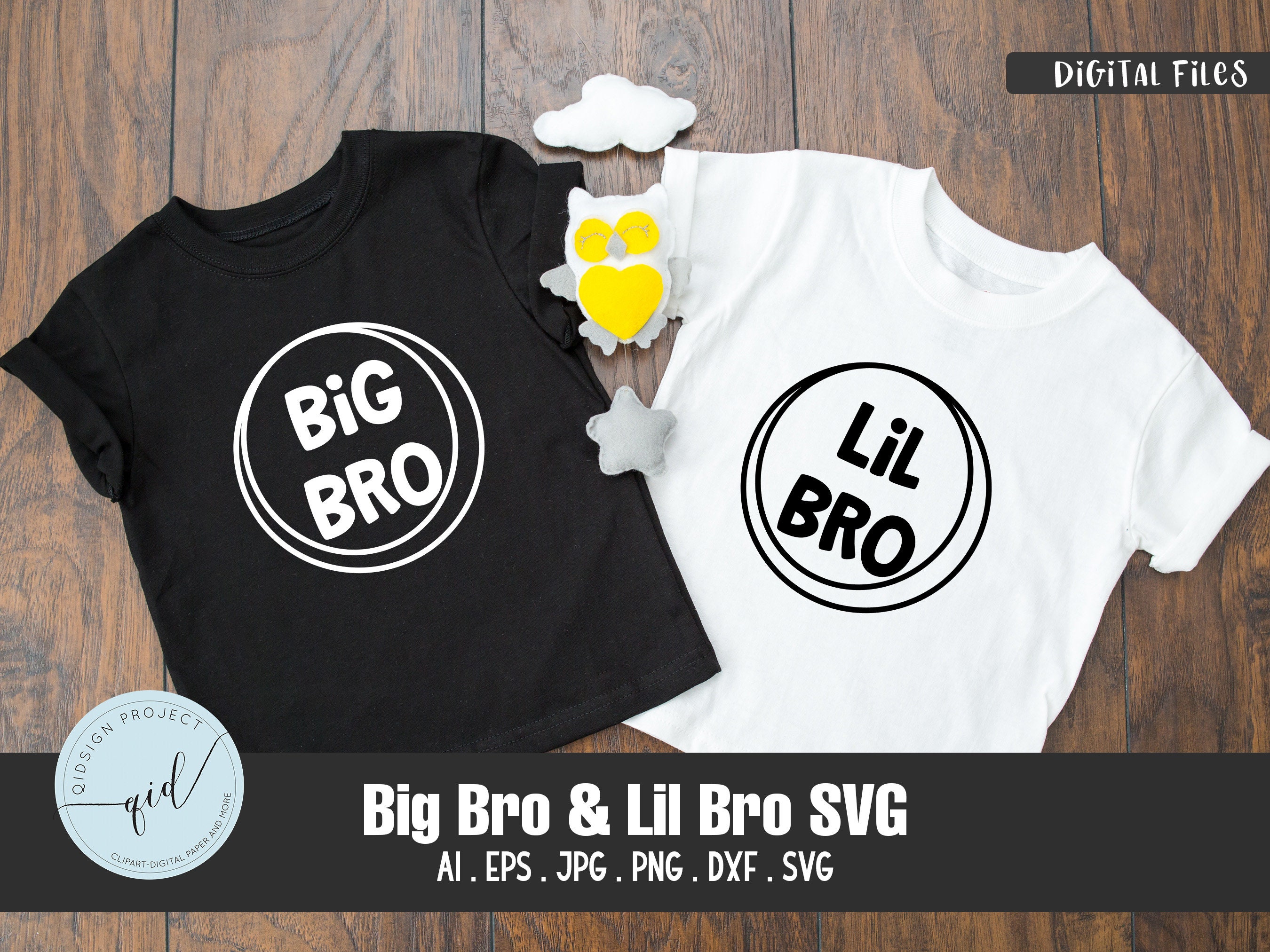 Big Bro & Lil Bro Sibling SVG SVG Cut File Files for - Etsy