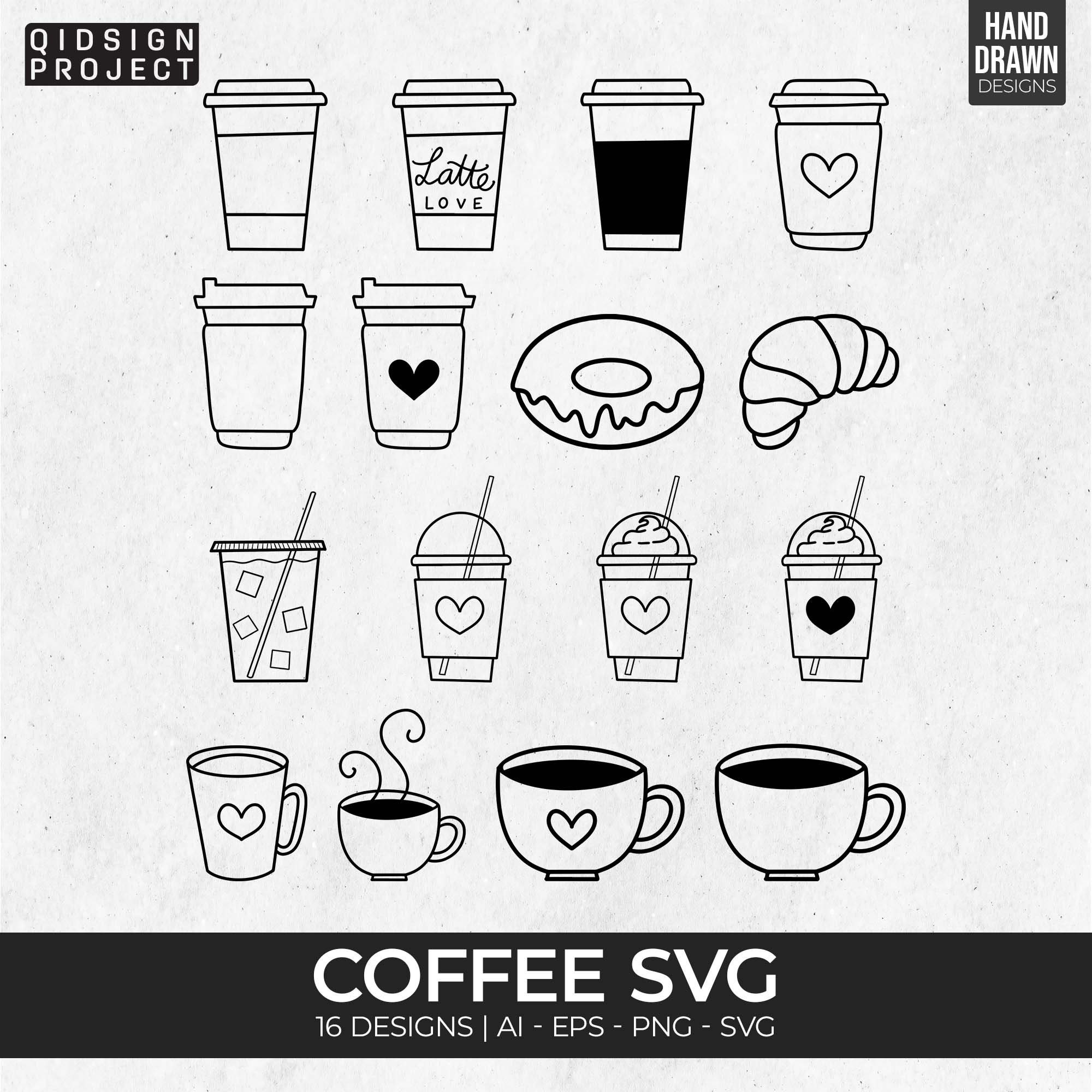 16 Coffee Svg Bundle, Coffee Cup Svg, Coffee Bar Svg, Trendy Coffee Svg ...