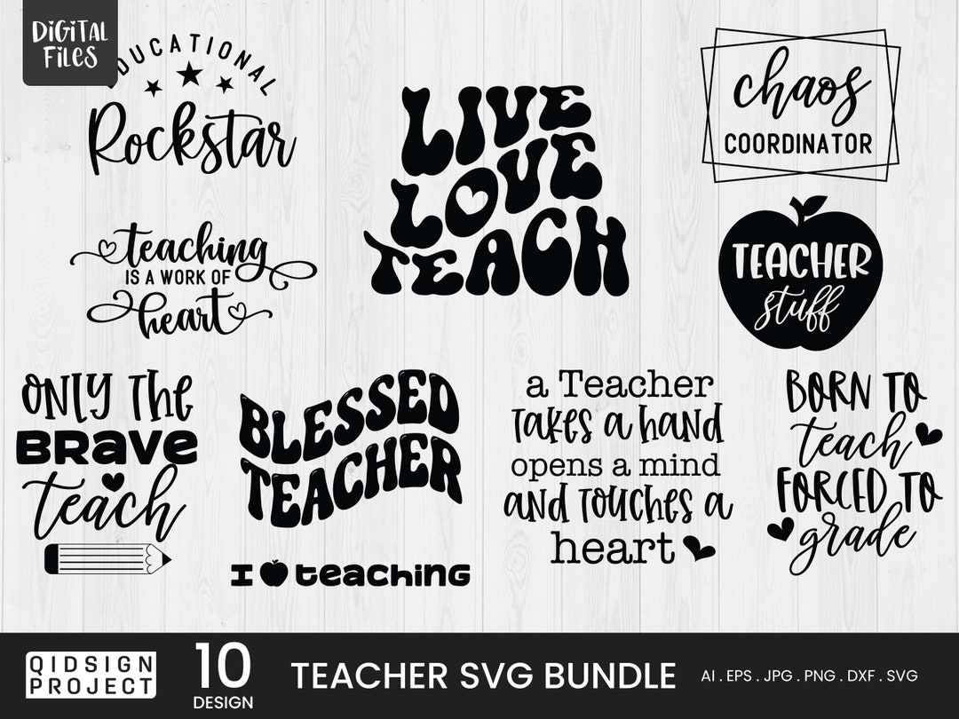 Teacher Svg Bundle, Teacher Appreciation, Teacher Bundle, Teacher ...