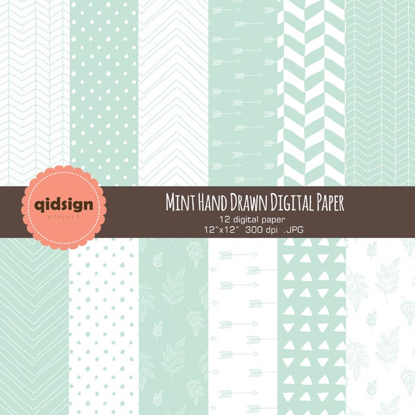 Chevron Mint - Etsy
