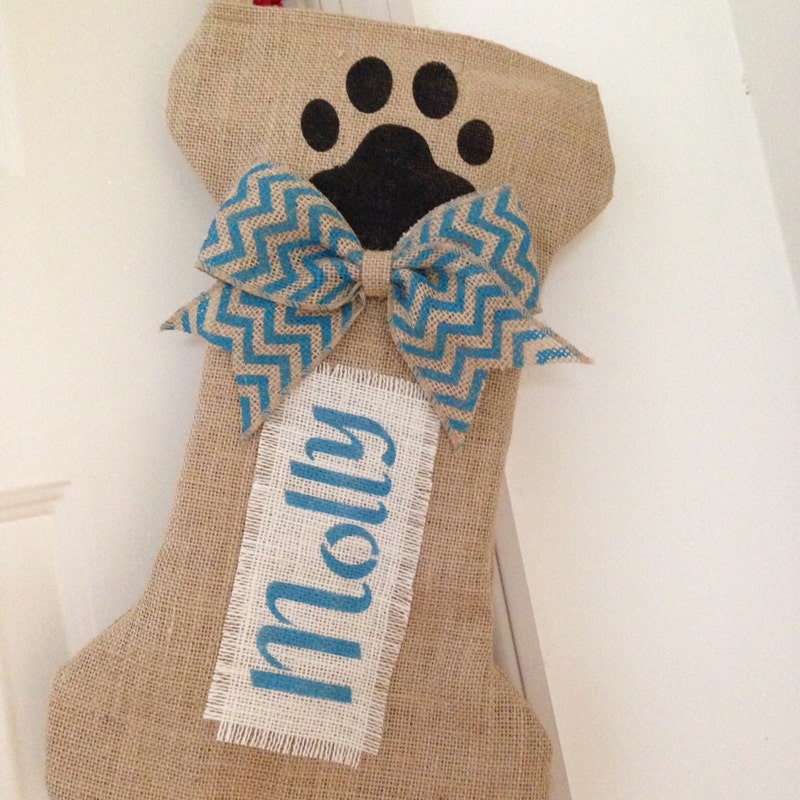 Burlap Dog Stocking - Etsy