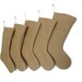 Burlap Stockings, Plain , Rustic Stockings Lined With White Muslin ...
