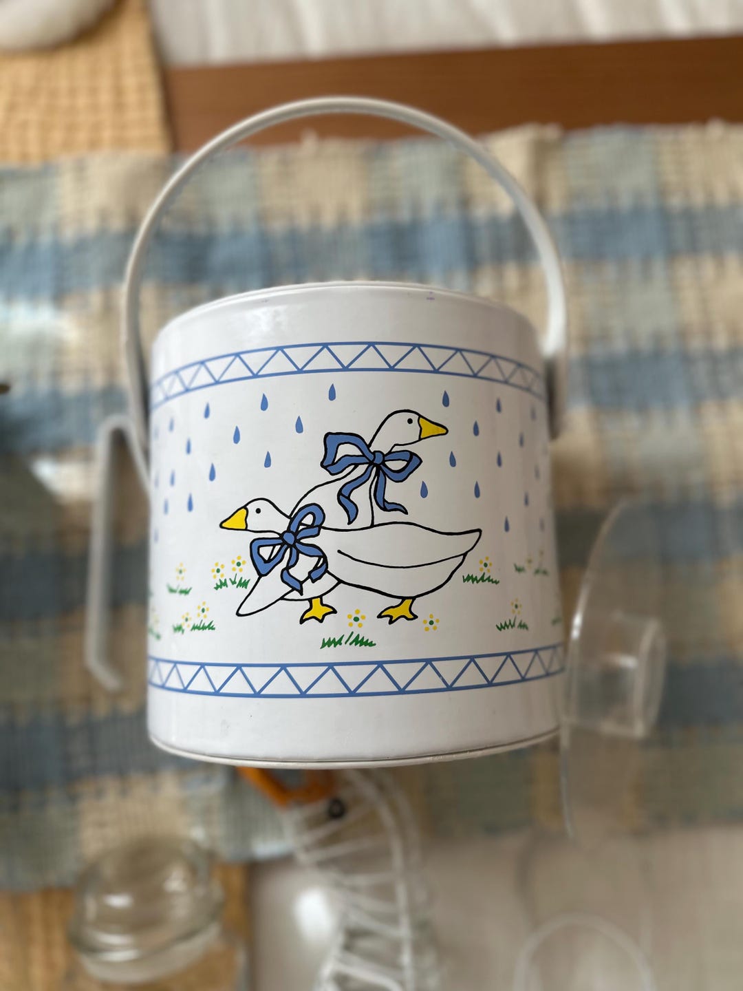 Vintage Plastic Goose Ice Bucket With Tongs and Lid - Etsy