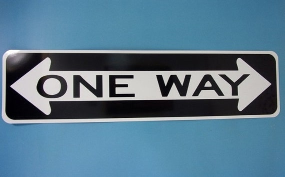 CRAZY One Way Street Sign 6 X 24 Aluminum Street | Etsy
