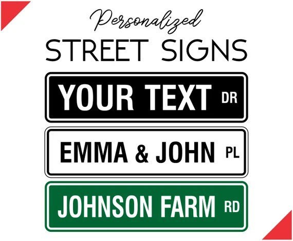 Custom Personalized Street Signs Make Your Own Street Sign No | Etsy