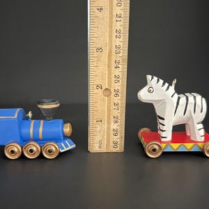 Wooden Circus Train With Animals Set of 8 Christmas Ornaments - Etsy