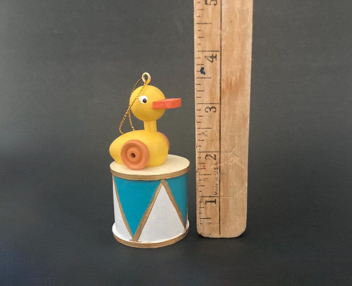 Wooden Ducky Pull-toy Christmas Ornament - Etsy