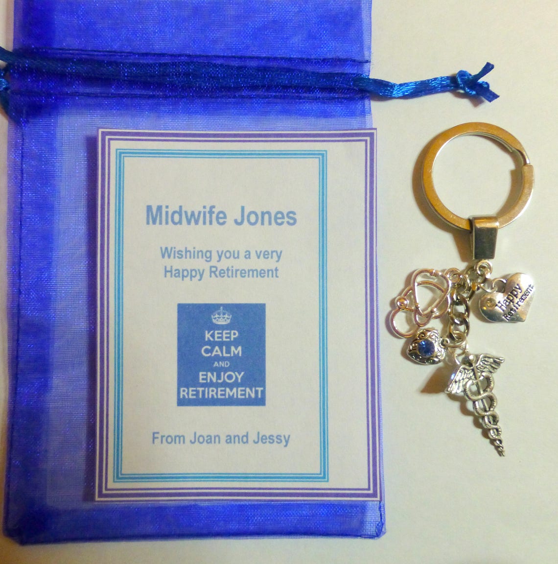 Good Luck in Retirement Nurse Midwife or Doctor Key Ring | Etsy