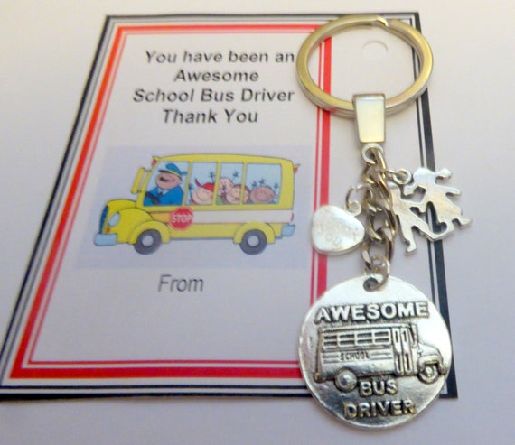 Awesome School Bus Driver Key Ring Thank You Gift Show - Etsy UK