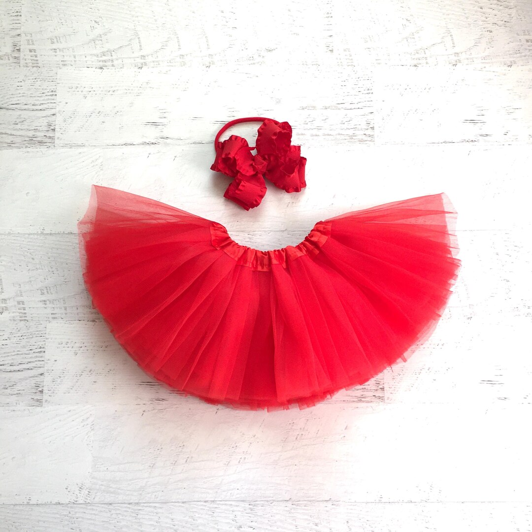 Red Baby Girl Tutu and Headband Set, Valentines Tutu Outfit, 1st ...