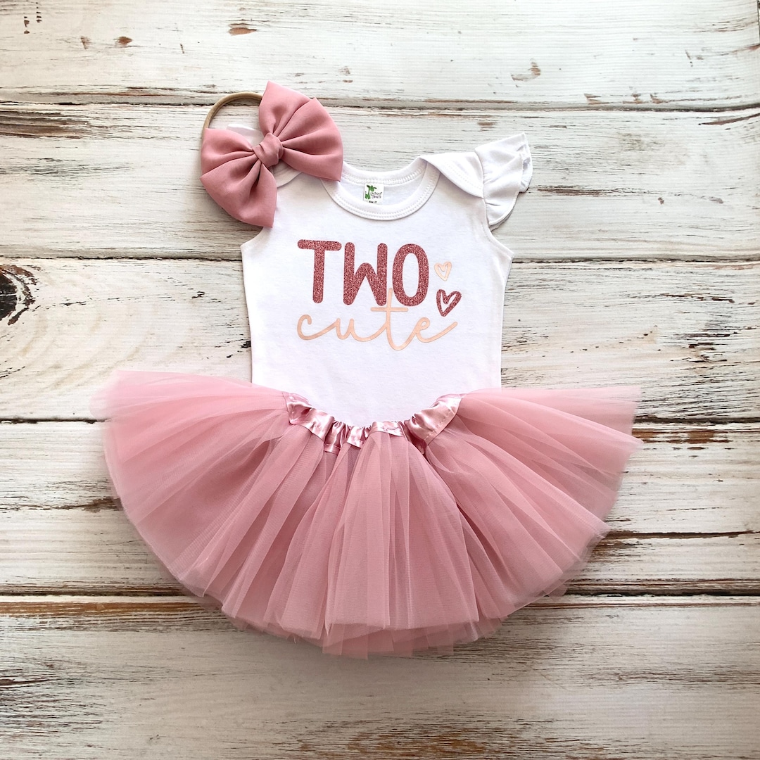 Two Cute Birthday Outfit, 2nd Birthday Outfit Girl, Tutu Cute, Two Cute ...