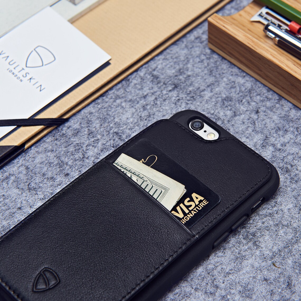 IPhone 6 Plus Vaultskin ETON Armour Wallet Case Top Grain | Etsy