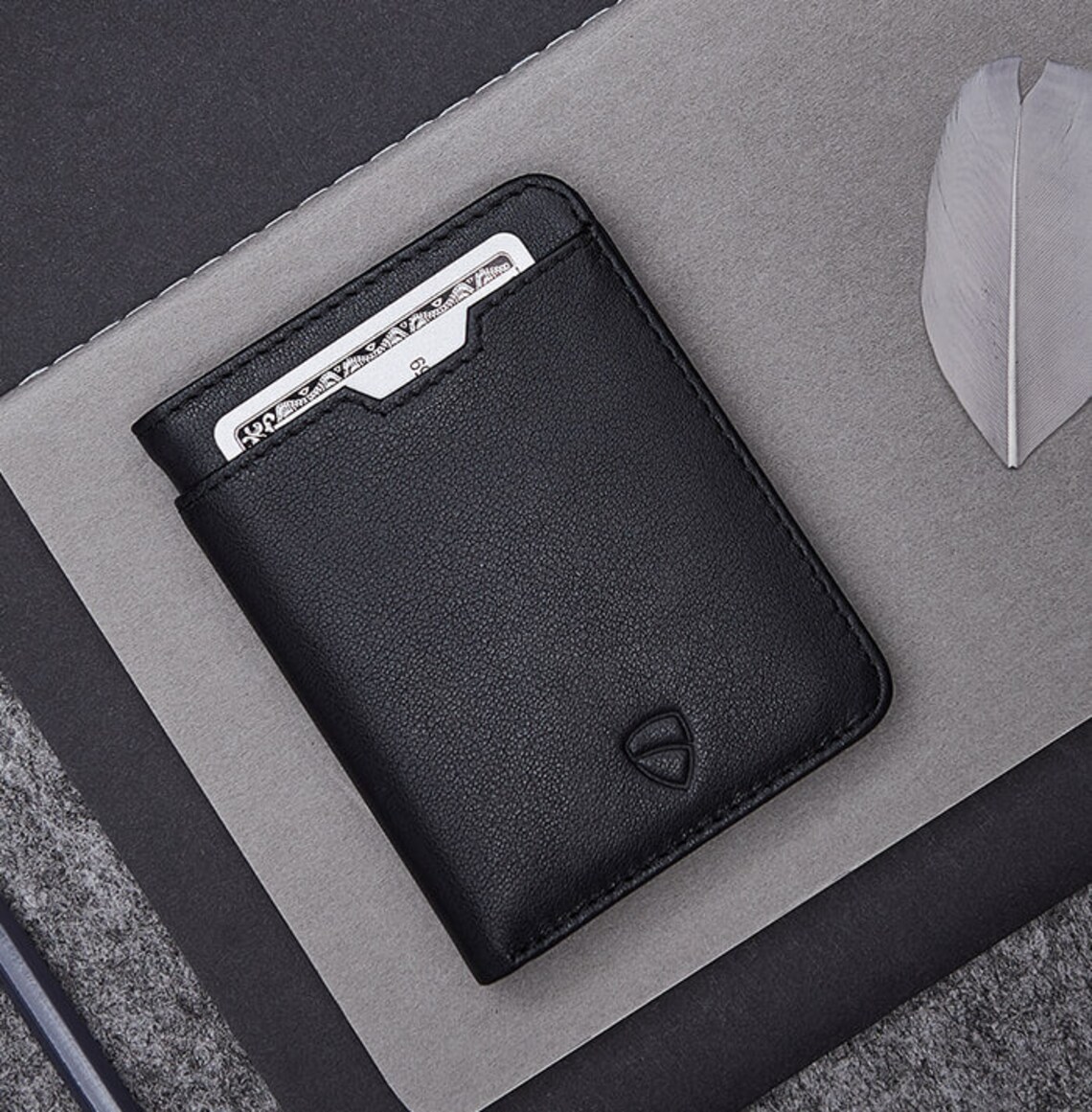 Slim Minimalist Bifold Wallet. Credit Card Holder With RFID - Etsy
