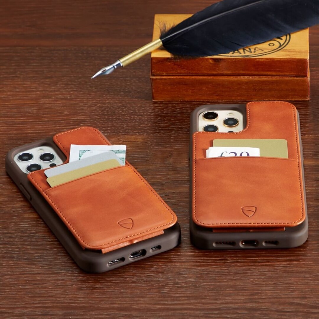Eton Armour iPhone 13 Leather Wallet Case. Slim Card Holder - Vaultskin ...