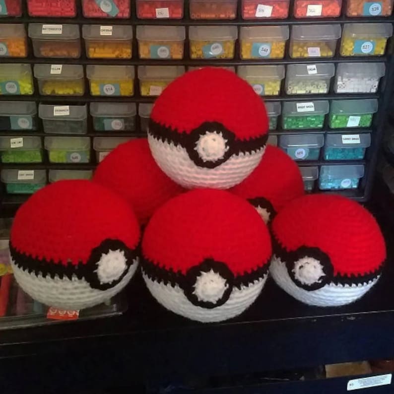 Life Size Pokeball / Great Ball / Premier Ball Cosplay Prop Crocheted ...