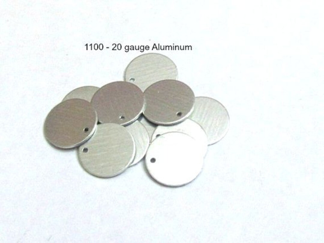 Metal Blanks With Hole • 1/2 Round • 20G•PREMIUM Tumbled Blanks• Hand ...
