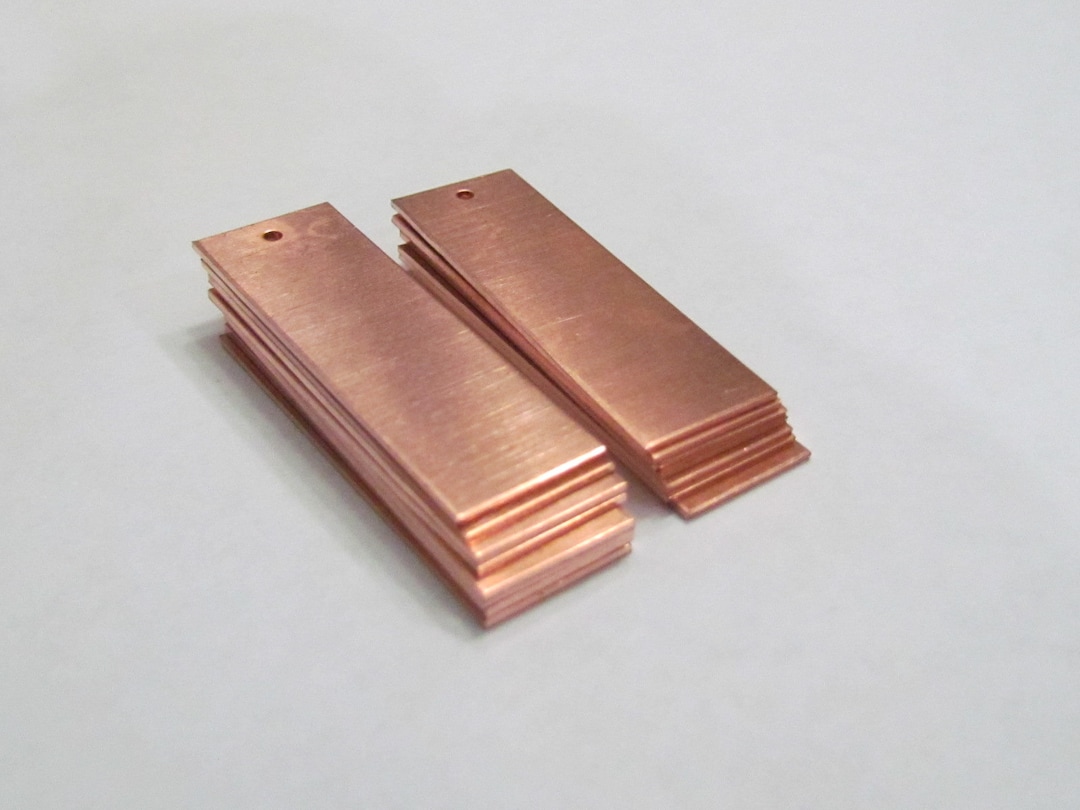 1/2 X 1 1/2 ••20G Copper Blanks •1 Hole• Rectangle Blanks• Earring ...