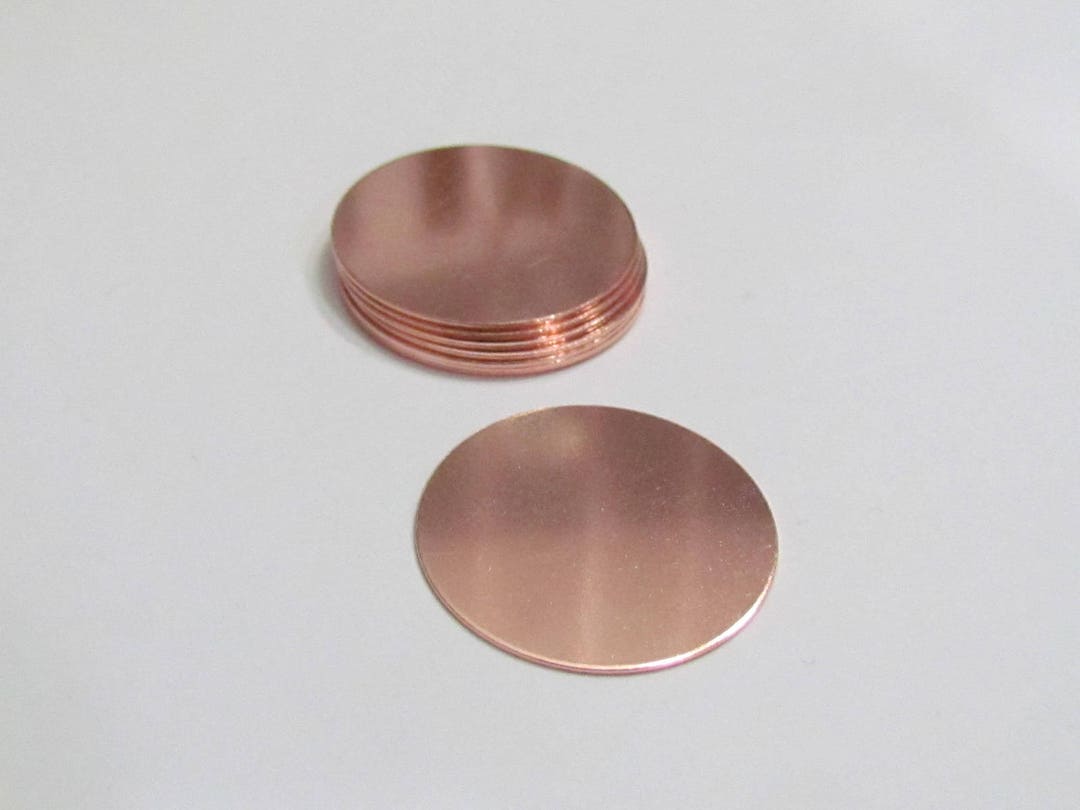 1 1/4 • 20G Copper Blanks • •premium Round Metal Blanks •tumbled Blanks ...