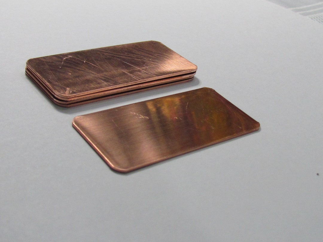 1 1/4 X 2 1/2 Copper Blanks•• 20G Copper ROUNDED Corners• Hand Stamping ...