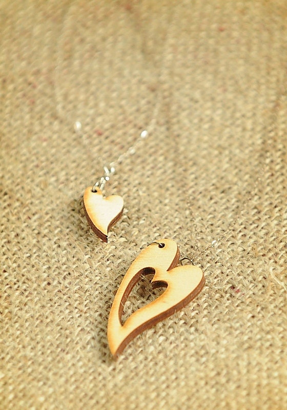Unfinished Wooden Heart Set - Etsy