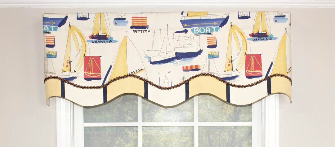 Sail Away Shaped Layered Valance in Multi - Etsy