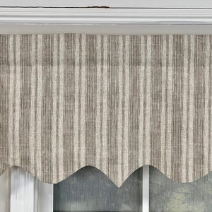 Striped Regal Valance in Natural,navy or Grey - Etsy