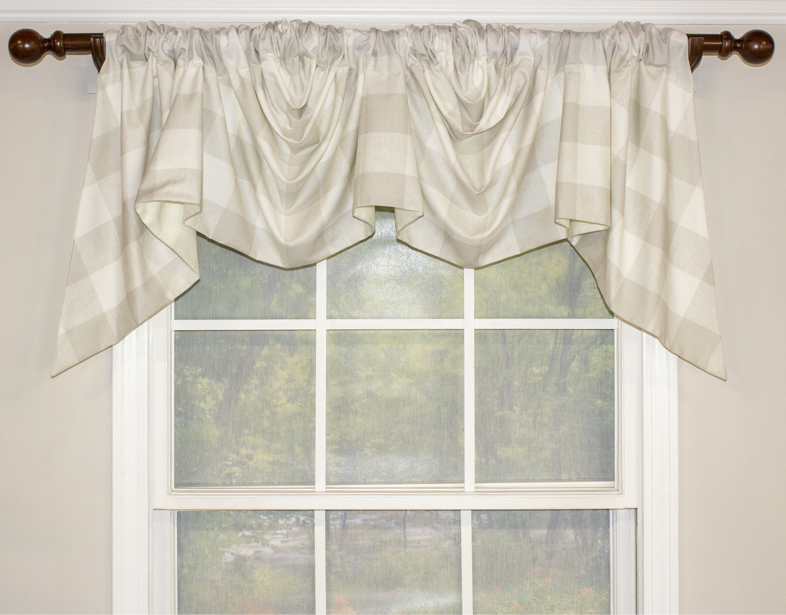 Buffalo Check Empire Valance in Black ,grey ,green,tan,red or Blue - Etsy